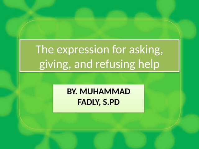 Offering services/helps | PPTX