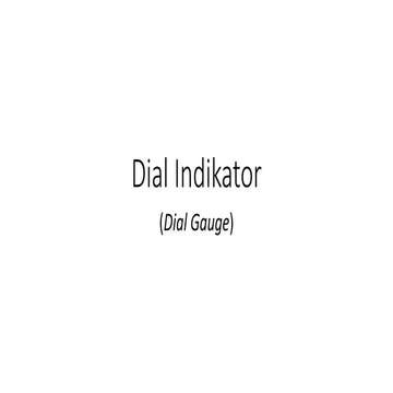 Agung Fathony - Alat Ukur (Dial Indikator) | PPTX