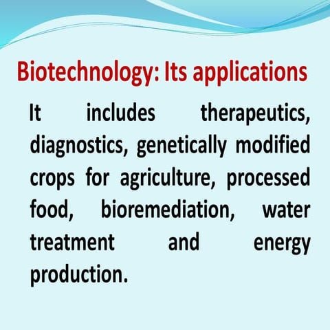 Biotechnology and its application ppt, Grade 12 CBSE | PPSX