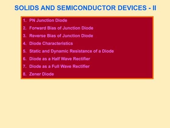 Pn junction diode | PPT | Physics | Science