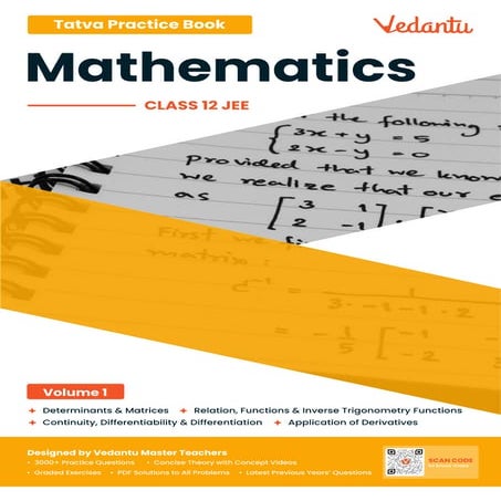 XII-JEE M-1 Mathematics vedantu book for jee | PDF