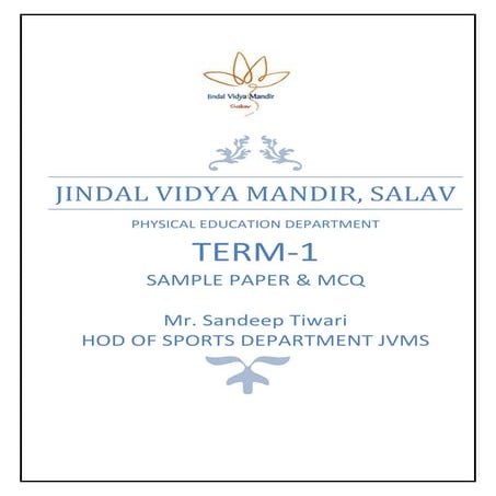 PHYSICAL EDUCATION TERM-1 SAMPLE PAPER & MCQ | PDF