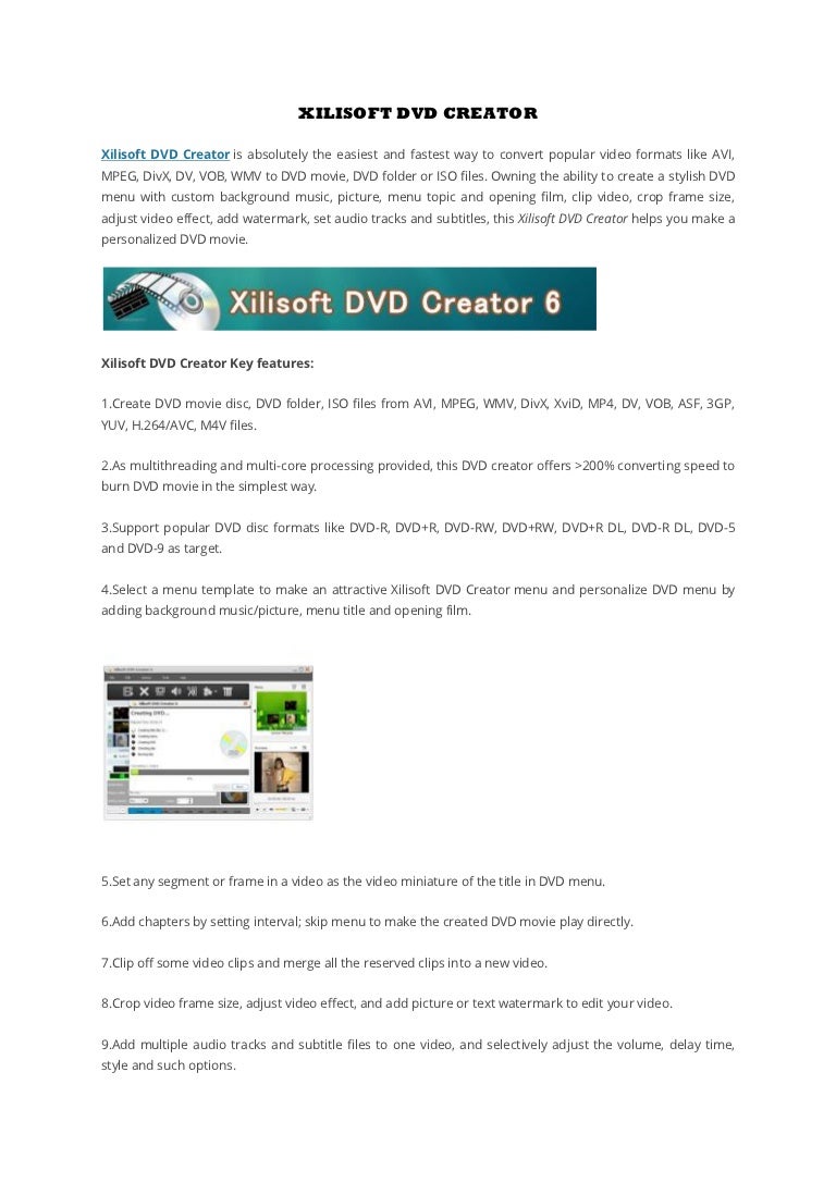 Xilisoft dvd creator 7-1-3 serial key - taxmaha