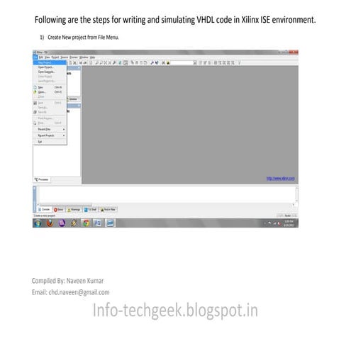 Vhdl Coding In Xilinx Doc Programming Languages Computing 9658
