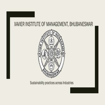 (XIMB) Sustainability - Pump Industry | PDF