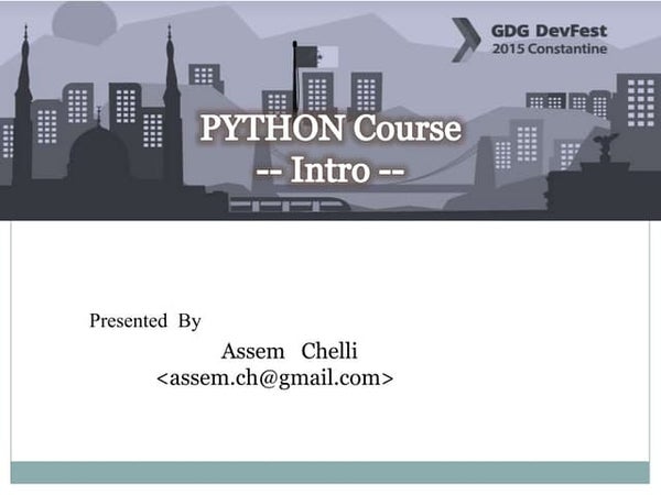 Introduction To Python Programmingppt