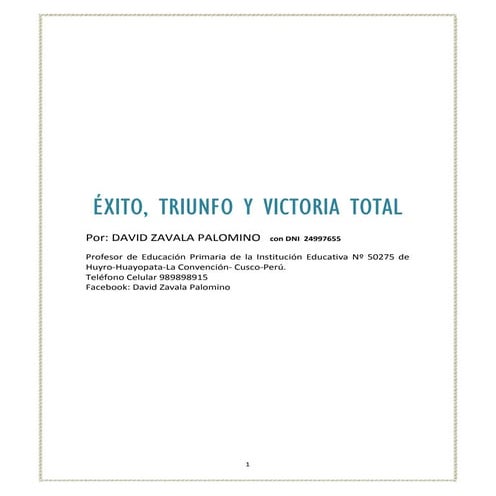 éXito, triunfo y victoria total | PDF