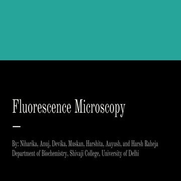 Fluorescence Microscopy | PPTX