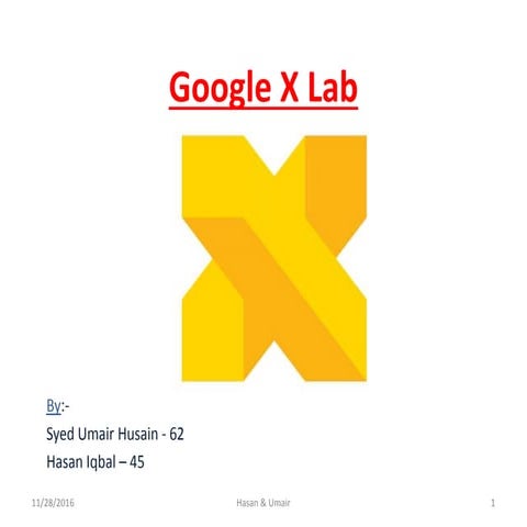 Google X lab | PPTX