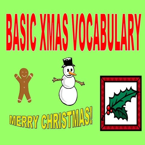 Xmas Basic Vocab | PPT