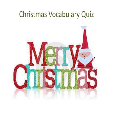 Christmas Vocabulary Quiz | PPTX