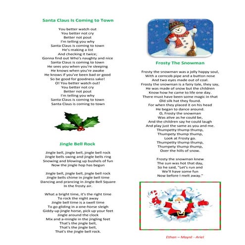 My favorite christmas songs (lyrics) | PDF