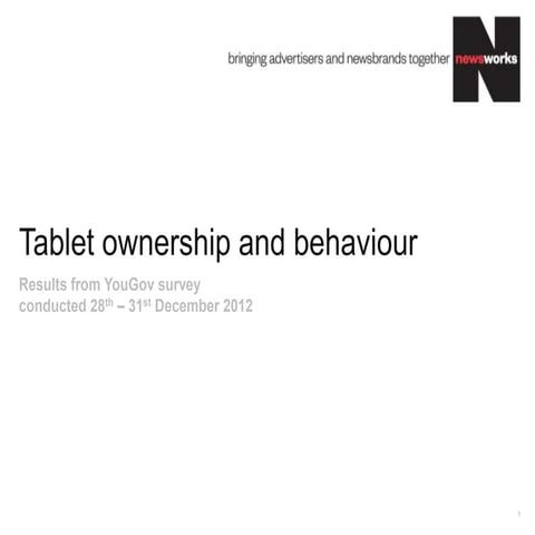 Tablet ownership and behaviour | PPTX | Tablets and E-readers ...