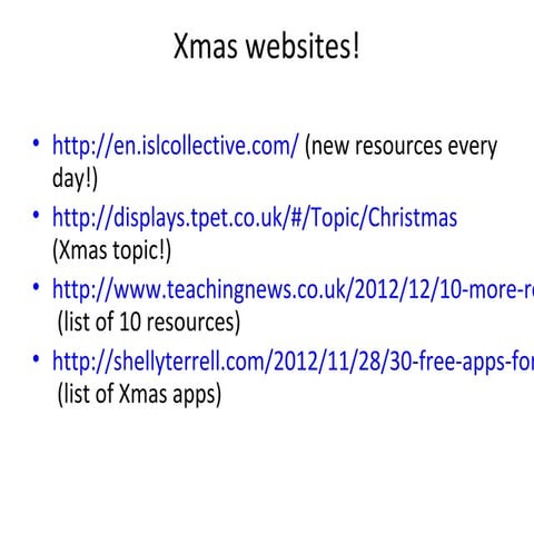 Xmas websites! | PPT