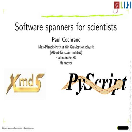 Xmds And Pyscript Talk06 | PDF