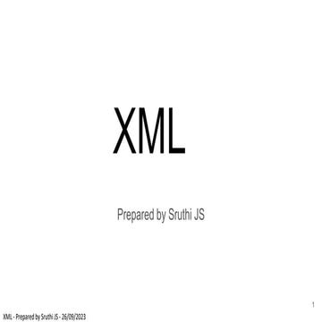 XML | PPTX | Web Design and HTML | Internet