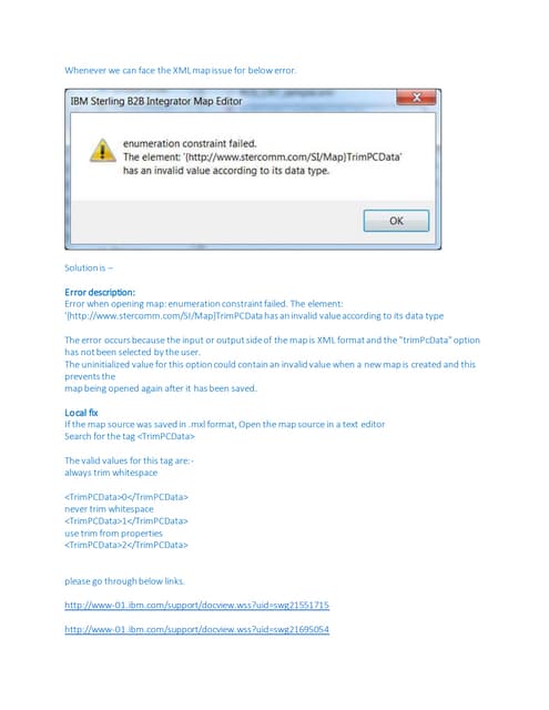 Xml map issue -enumeration constraint failed | PDF Xml map issue -enumeration constraint failed | PDF