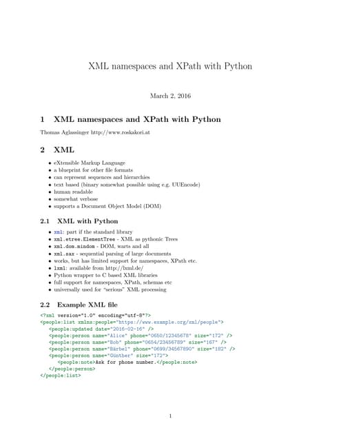 Xml Namespaces And Xpath With Python Pdf