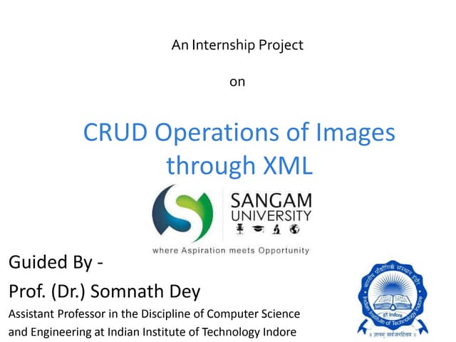 Crud Operation Of Images Through Xml Pptx Databases Computer Software And Applications