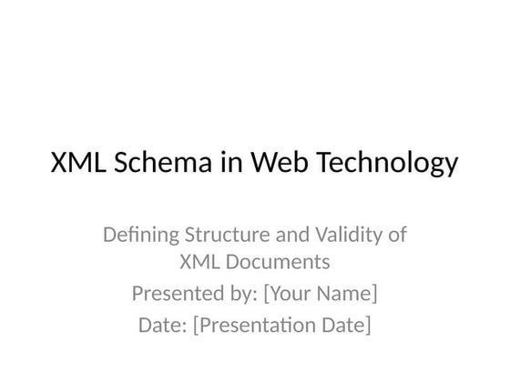 Xml Schema Elementstypesattributespptx Computing Technology 0863