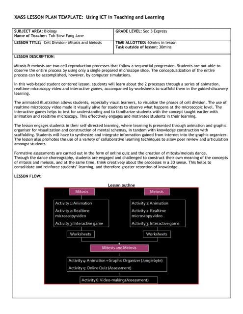 Xmss ict lesson template carol ann martin | PDF