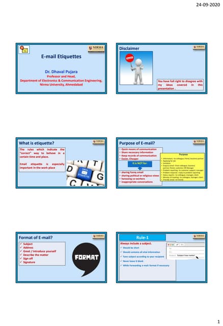 Email Etiquette - Basics | PPTX