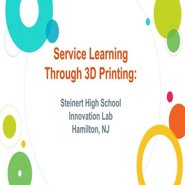Service Learning Through 3D Printing | #iste2015 Librarian's Playground ...