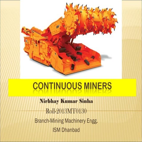 CONTINUOUS MINERS | PPT