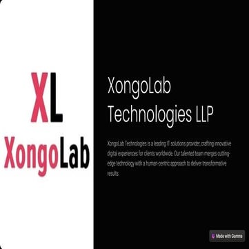 Xongolab Technologies Best App Development Company Ppt