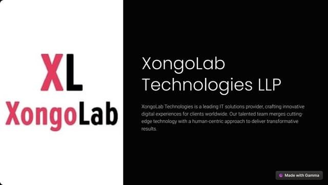 Xongolab Technologies Best App Development Company Ppt