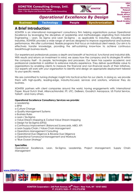 Xonitek Consulting Introduction Management | PDF Xonitek Consulting Introduction Management | PDF