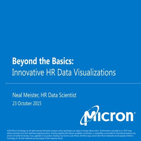 Micron - Beyond the Basics - Innovative HR Data Visualizations | PDF
