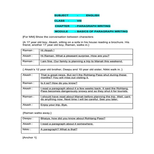 X paragraph writing_1 | DOC