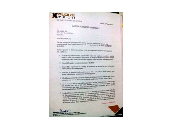 Offer letter of Amrit cement | PPTX | Political Issues & policy | Politics