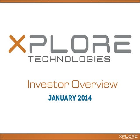 MicroCapClub Invitational: Xplore Technologies (XPLR) | PDF