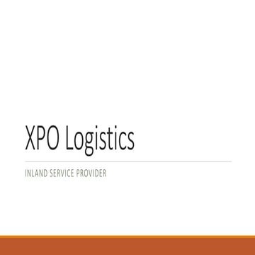 Xpo logistics | PPTX