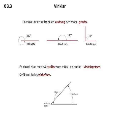 X pp 3.3 vinklar | PPTX