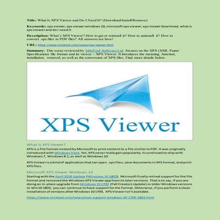 Xps-viewer | PDF
