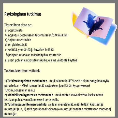 Psykologinen tutkimus | PPT