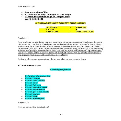 X punctuation1 | PDF