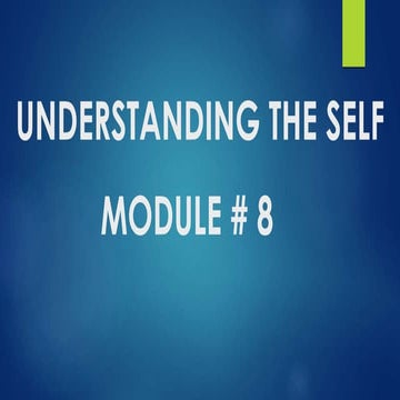 Understanding and Enhancing One's Self | PPTX