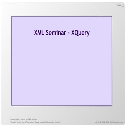 XQuery overview | PPT