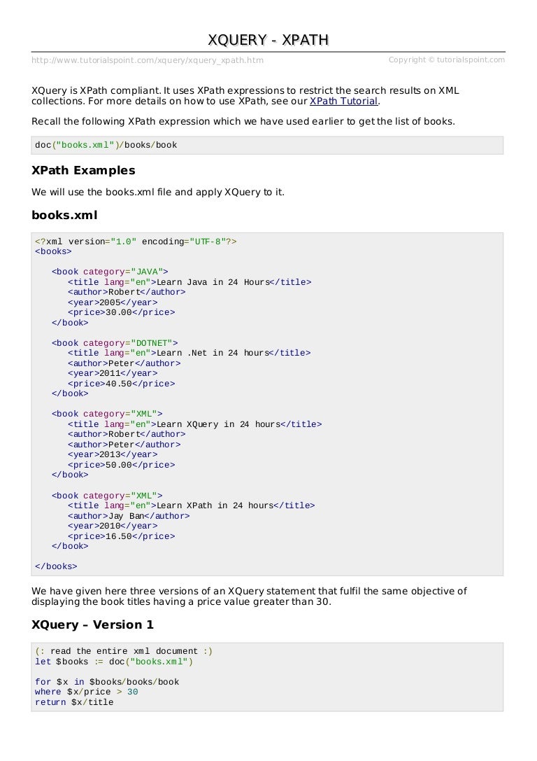 Xquery Xpath
