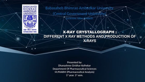 X ray diffraction method | PPTX