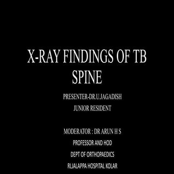 Xray findings of tb spine | PPTX