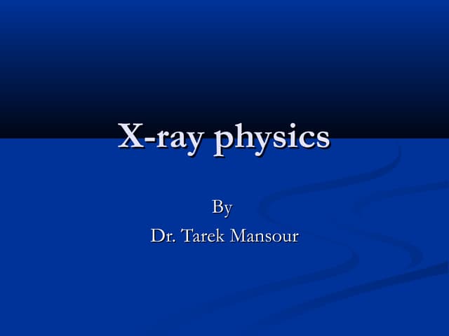 Production of x rays | PPTX