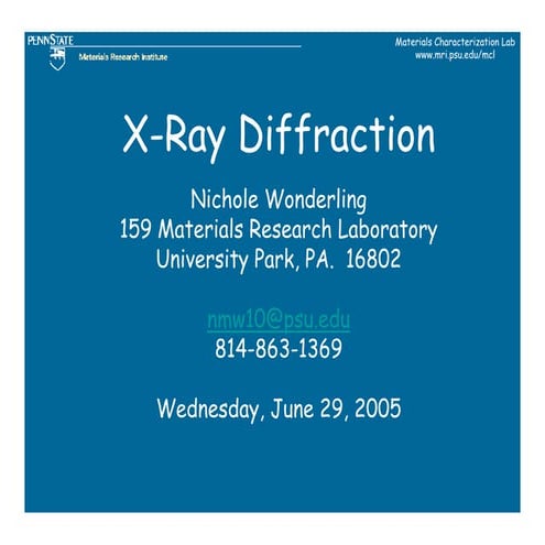 Xrd 2005 | PPT