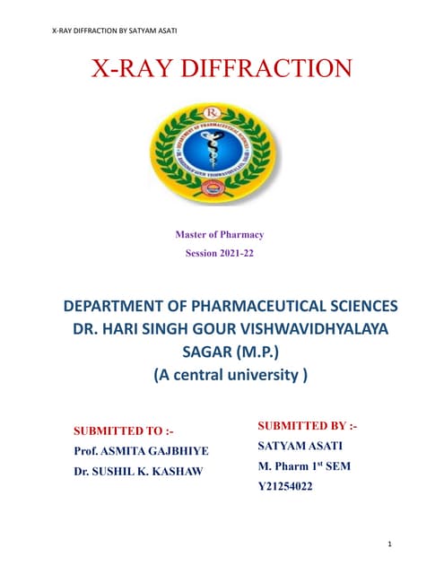 X ray powder diffraction | PPT