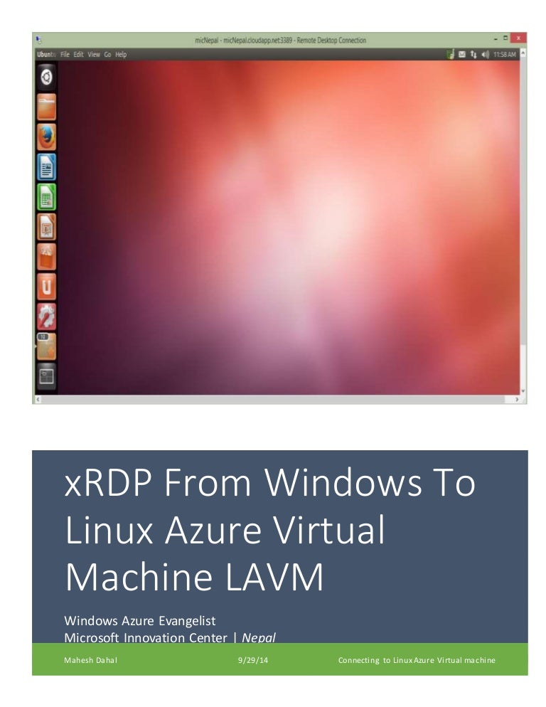 Enable Graphical Remote Desktop For Linux In Azure Lab 2196