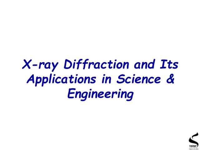 X ray diffraction | PPT